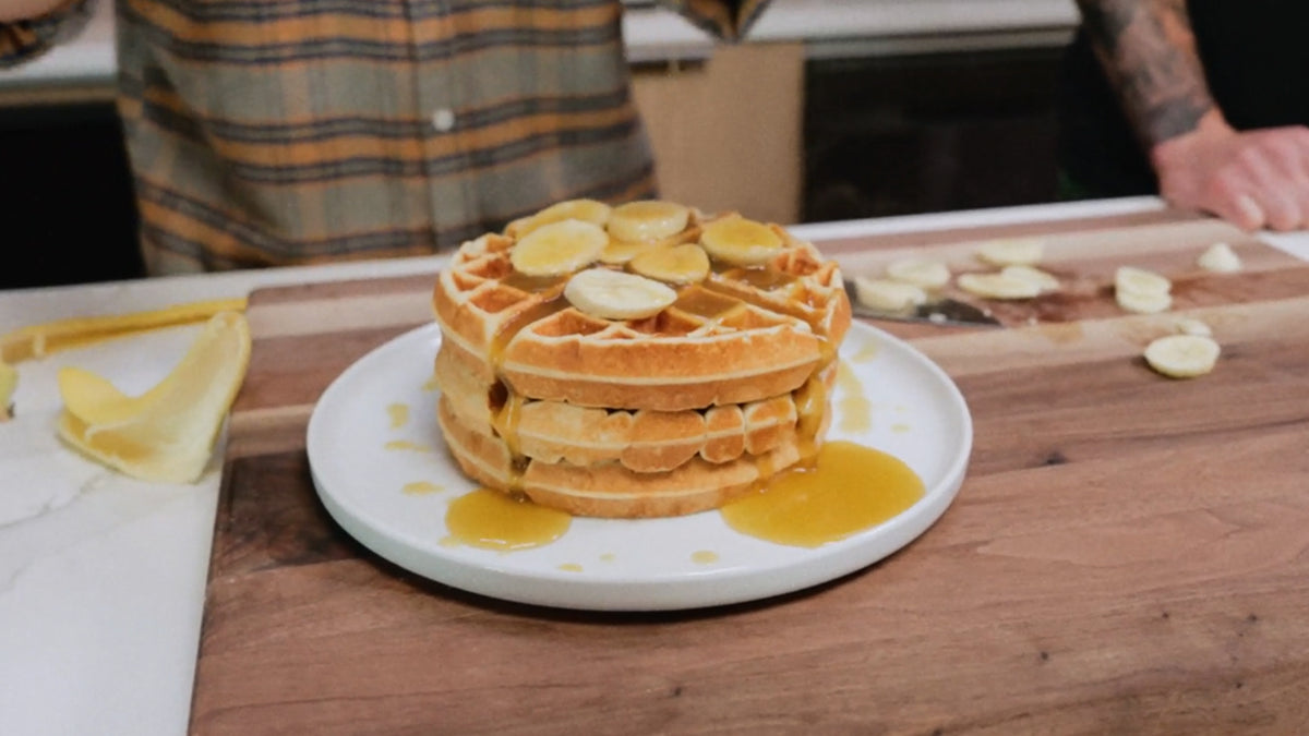 Coconut Banana Protein Waffles by Dan Churchill – Bare Performance Nutrition