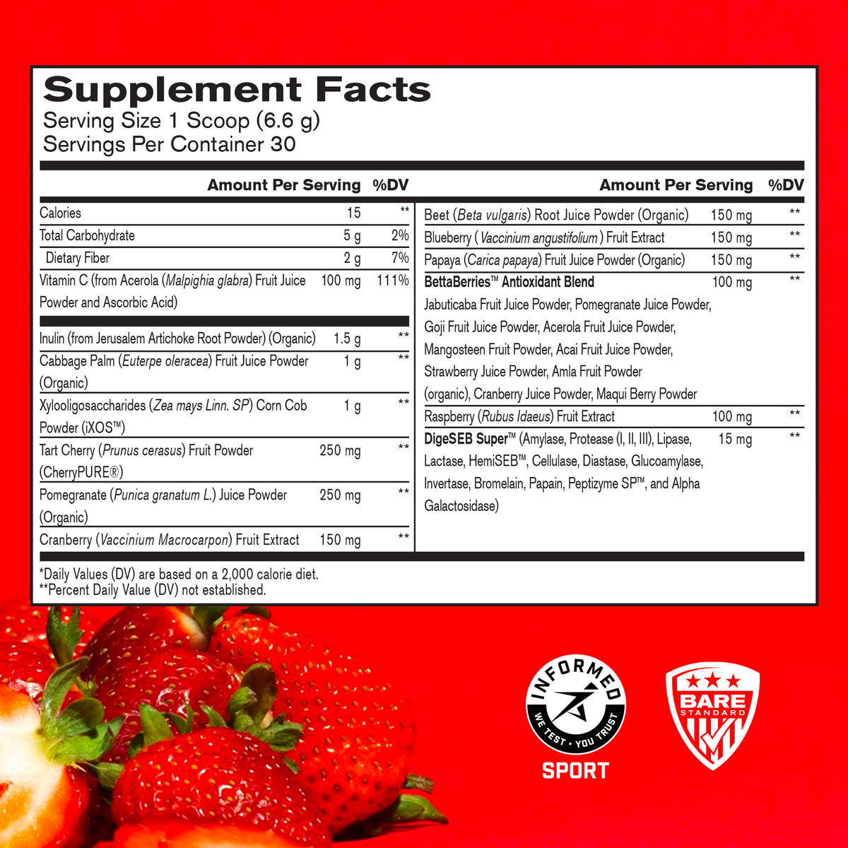 Best Red Superfood Powder | Strong Reds | Bare Performance Nutrition