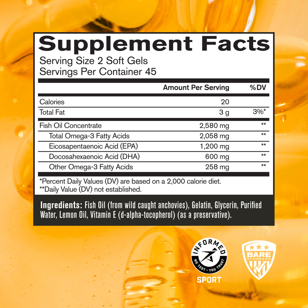 Strong Omega / Fish Oil Soft Gel – Bare Performance Nutrition